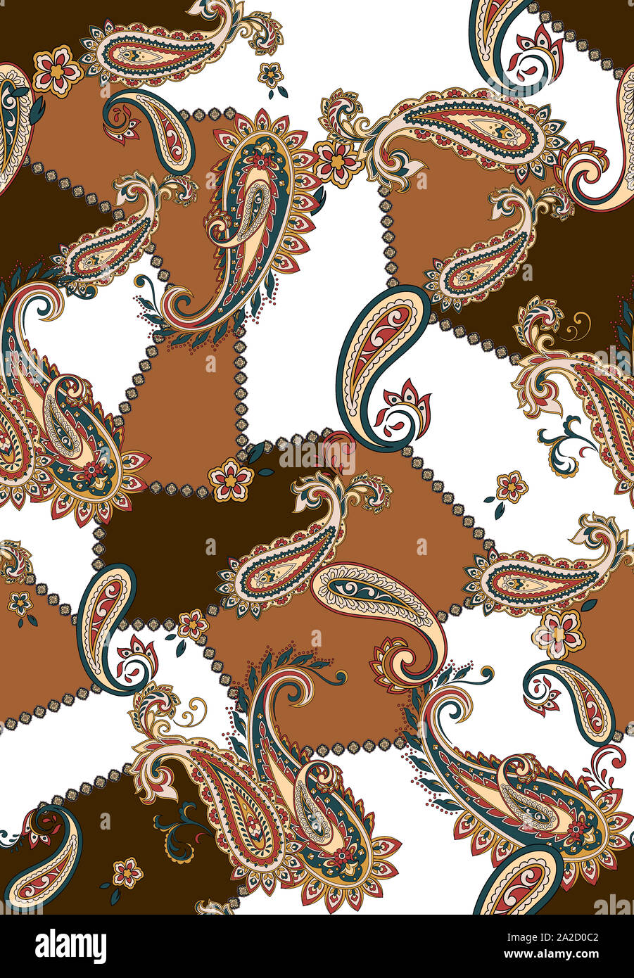 Colorful Paisley Fabric