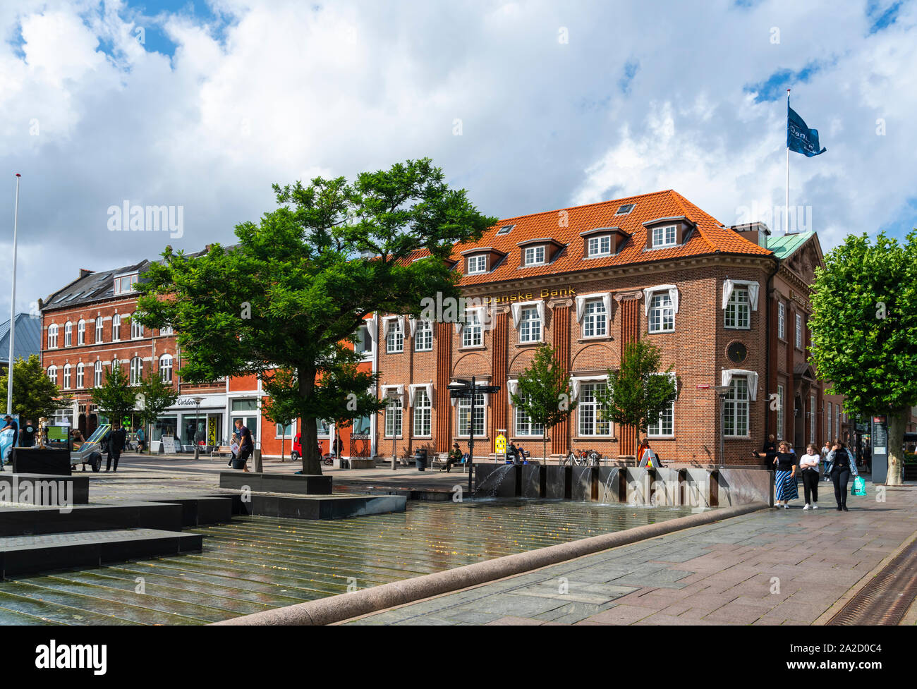 Danish architecture in the buildings in downtown Fredericia, Denmark ...