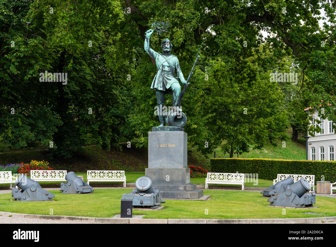 The Foot Solidier statue in a park in Fredericia, Denmark Stock Photo ...