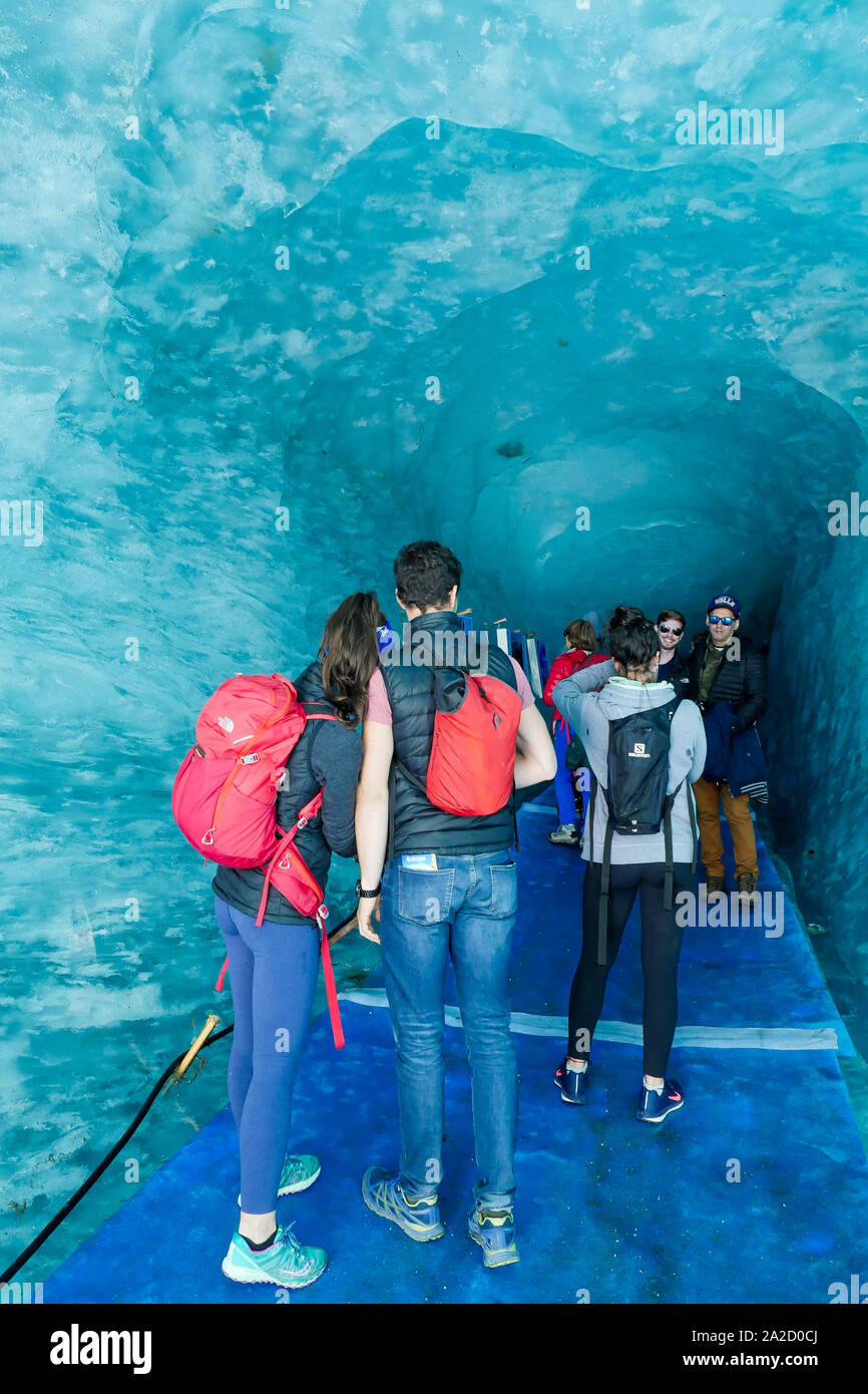 Ice Cave - grotte de Glace -, Mer de Glace, Chamonix-Mont-Blanc, Haute ...