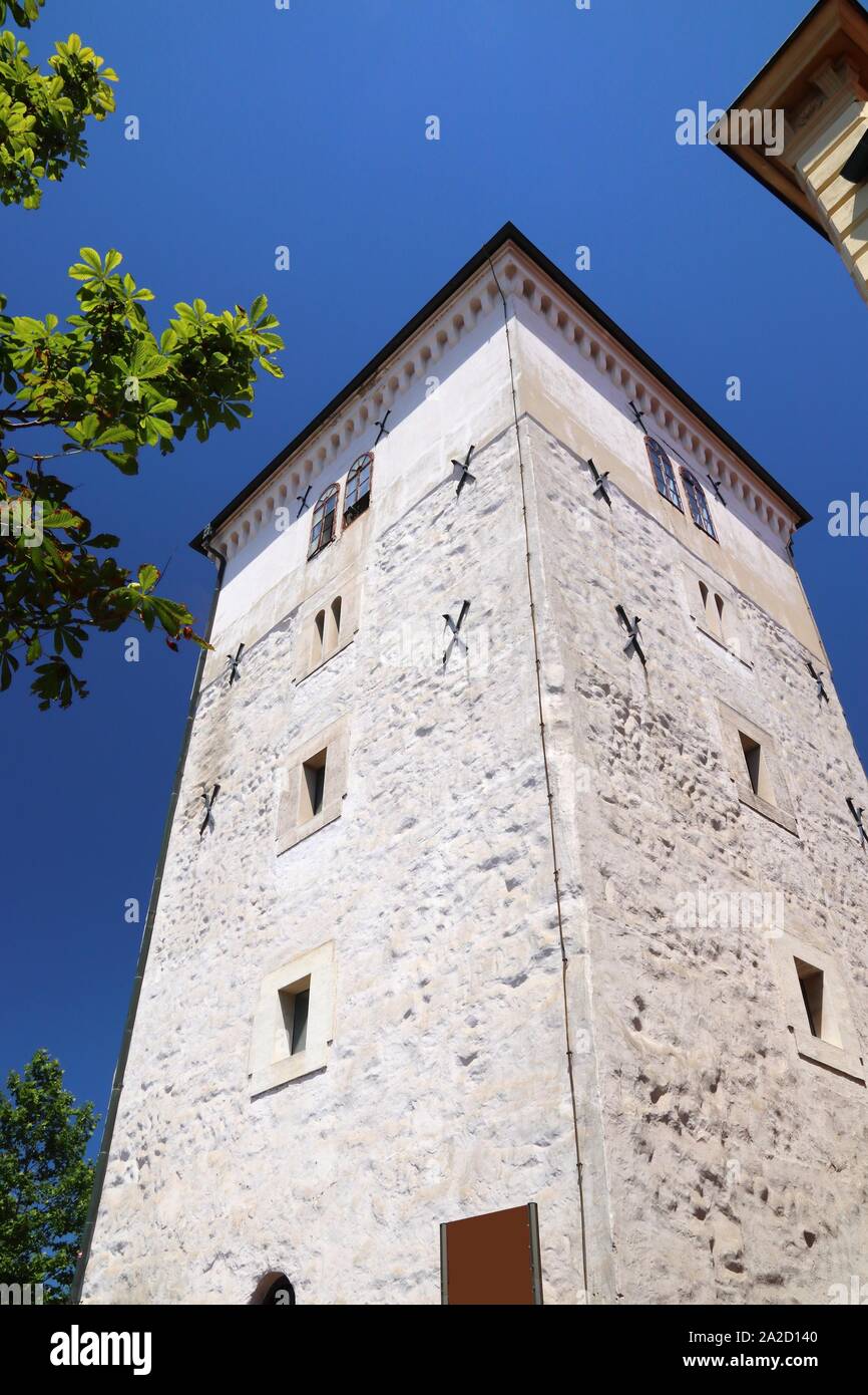 Zagreb, Croatia. Lotrscak tower - Old Town fortification famous for its ...