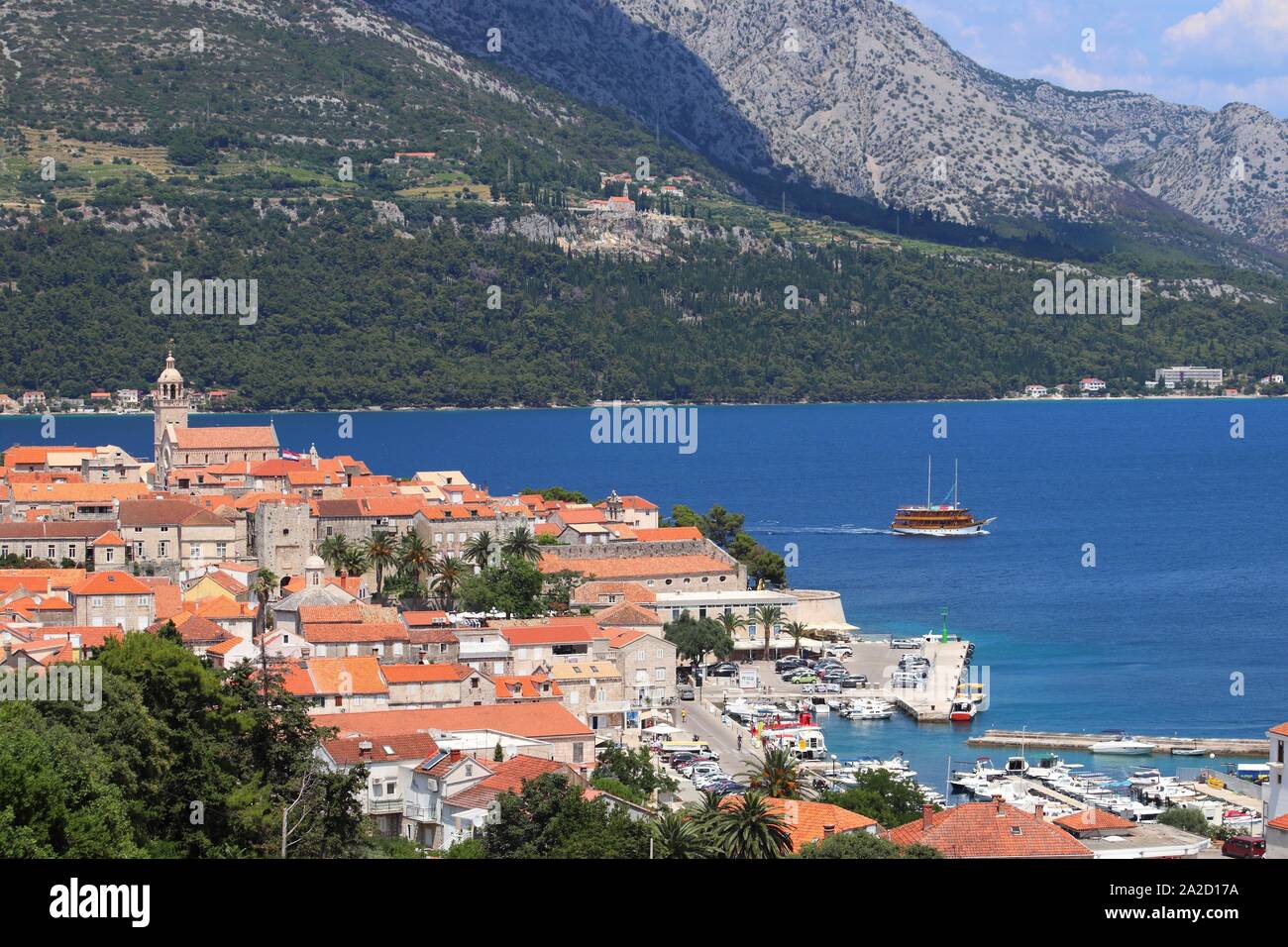 Croatia Korcula Town. Medieval fortified city on Korcula island Stock ...