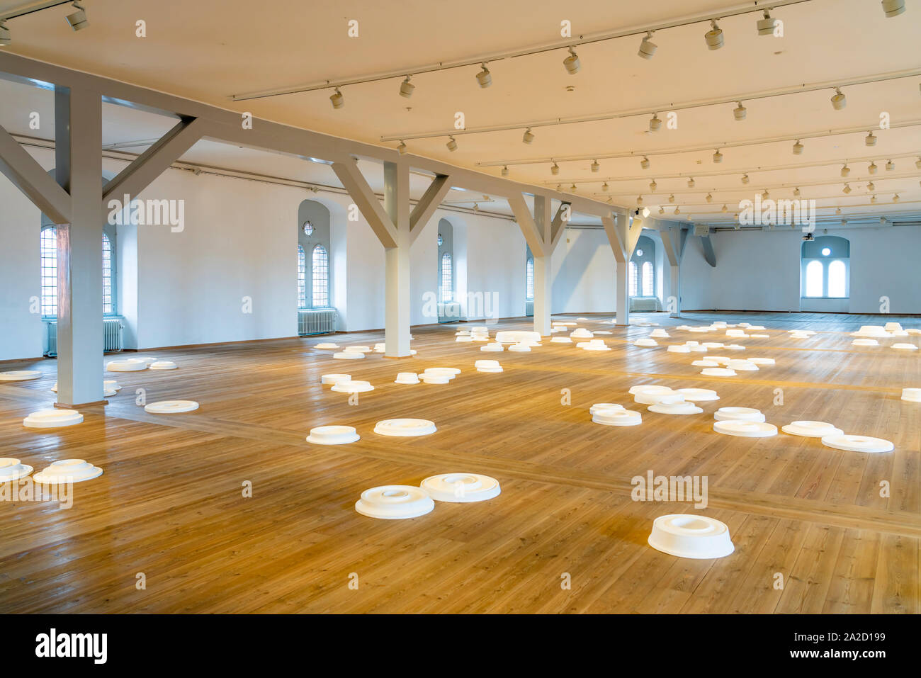 An art installation in the Round Tower, Trinitatis Church complex in ...