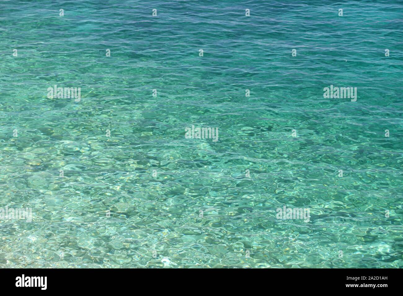Summer water background. Adriatic Sea. Turquoise colored water abstract ...
