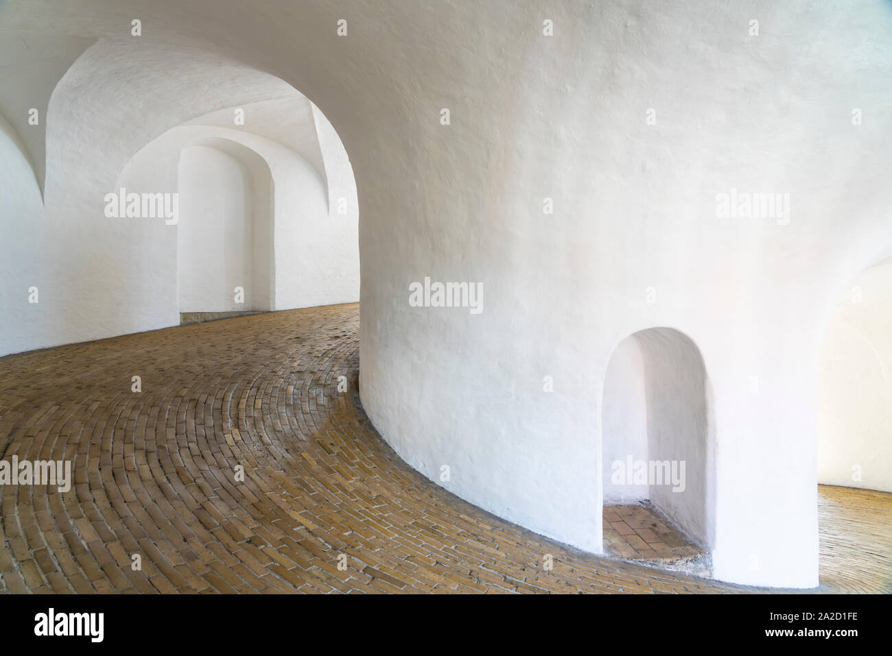 Interior view of the Round Tower in Copenhagen, Denmark Stock Photo - Alamy