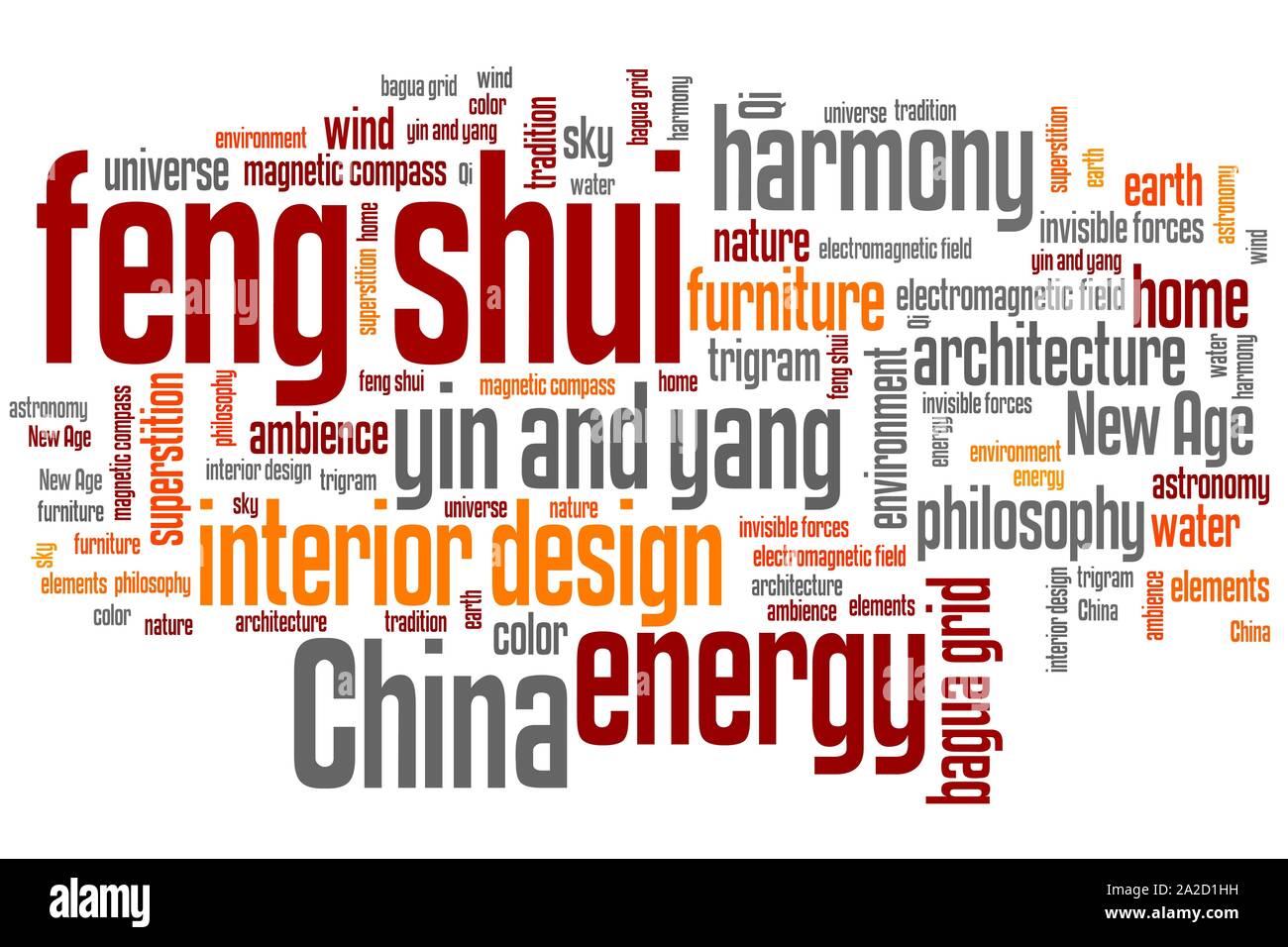 Feng shui concepts word cloud illustration. Word collage concept Stock ...