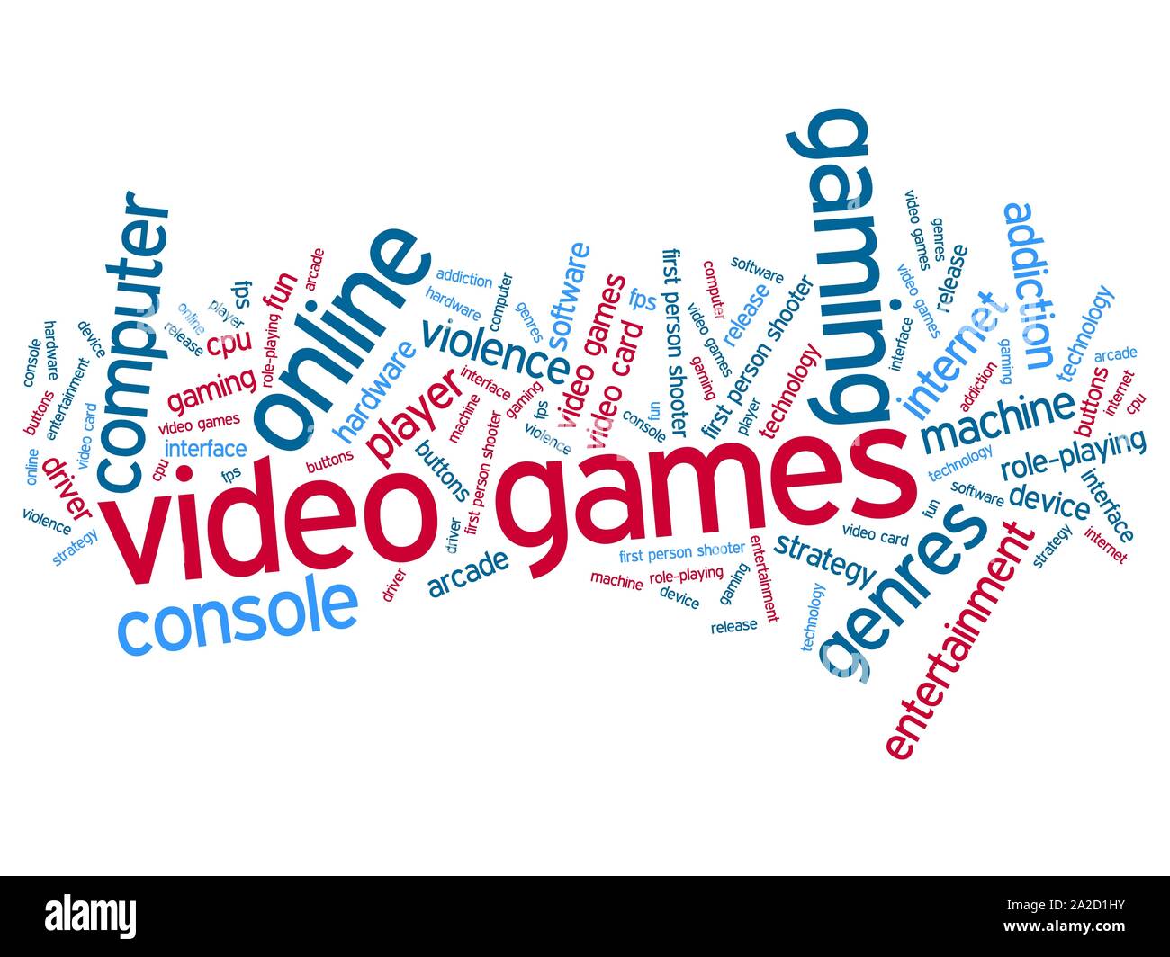 Video games concepts word cloud illustration. Word collage concept ...