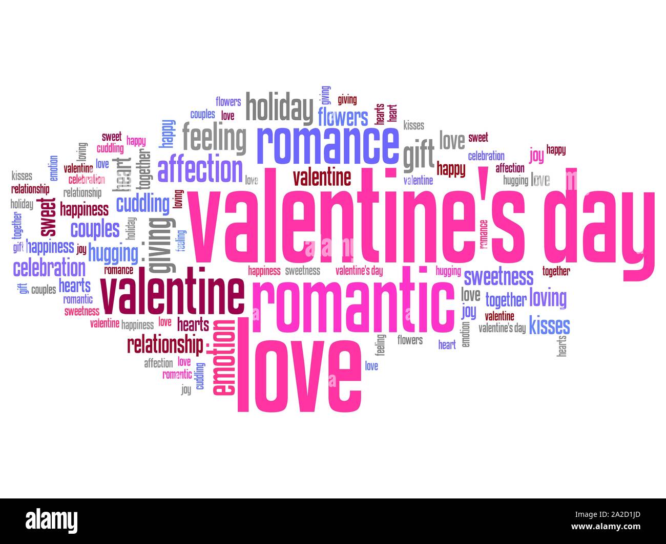 Valentine's Day word cloud illustration. Word collage concept Stock ...