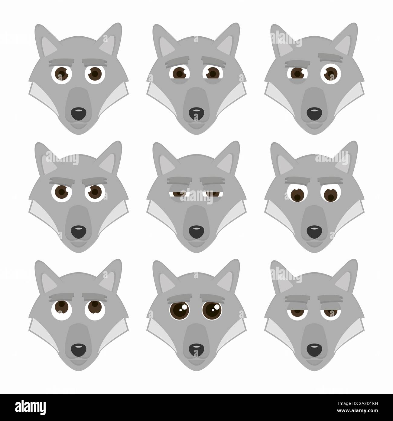 Wolf head illustration hi-res stock photography and images - Alamy