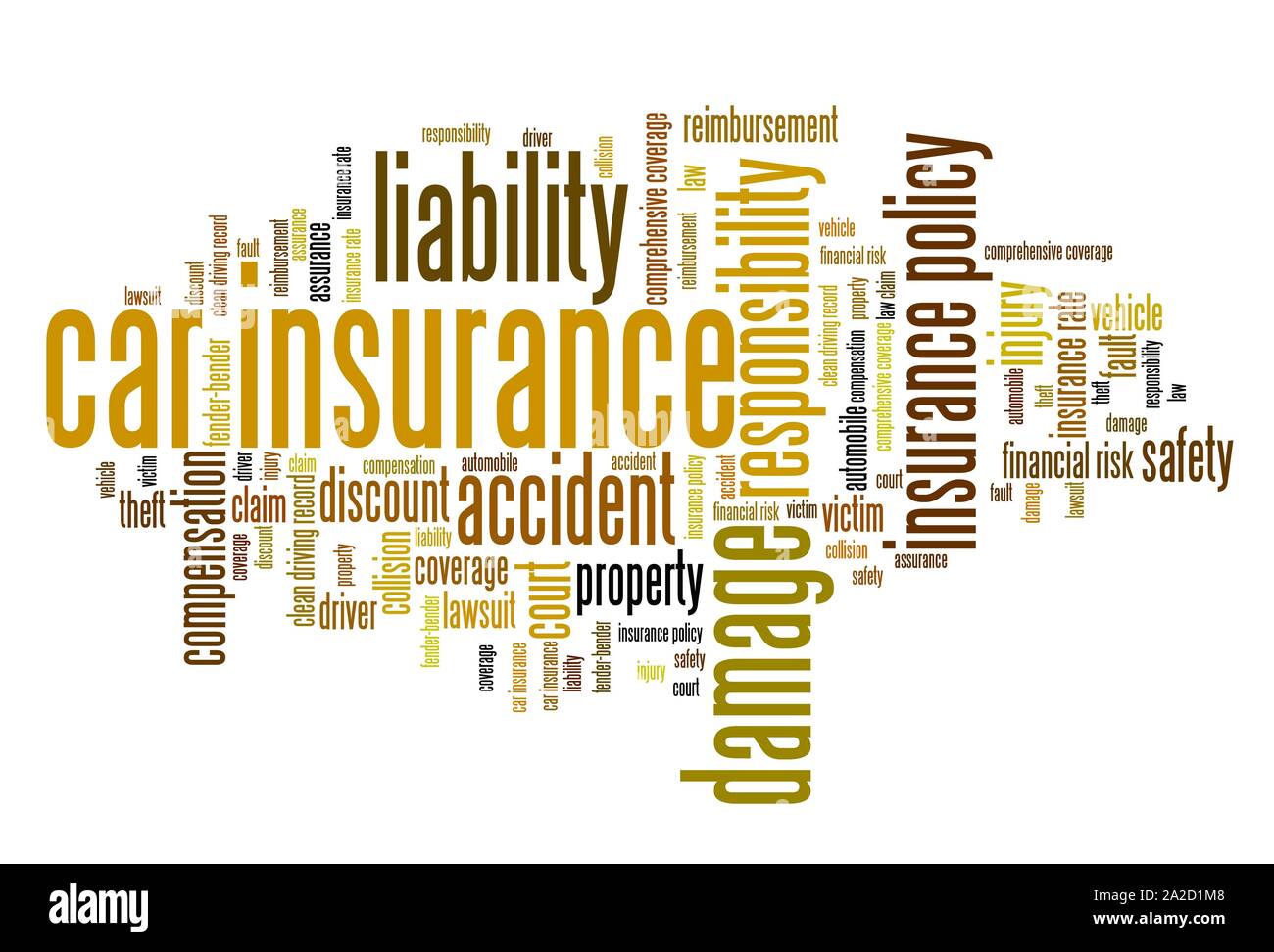 Car insurance policy concepts word cloud illustration. Word collage ...
