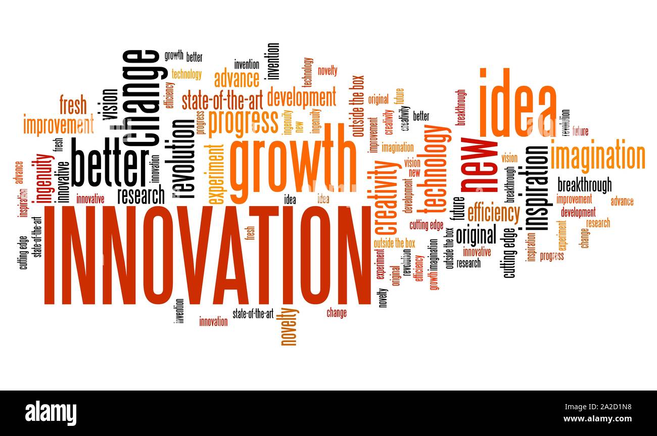 Innovation - modern technology issues and concepts word cloud ...