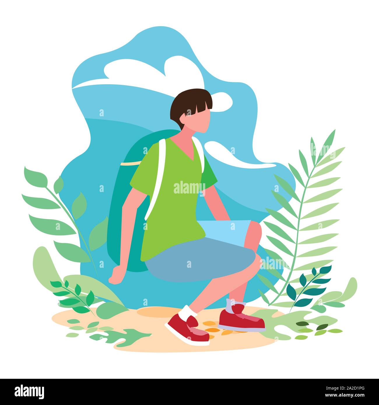 Trekking man design, Sport hiking hike walk trudge ramble and camping ...