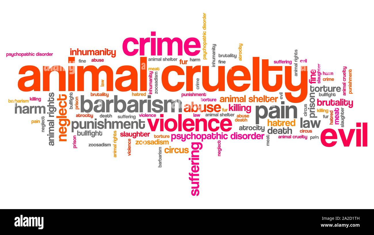 Animal Cruelty Issues And Concepts Word Cloud Illustration Word Animal Cruelty Issues And Concepts Word Cloud Illustration Word