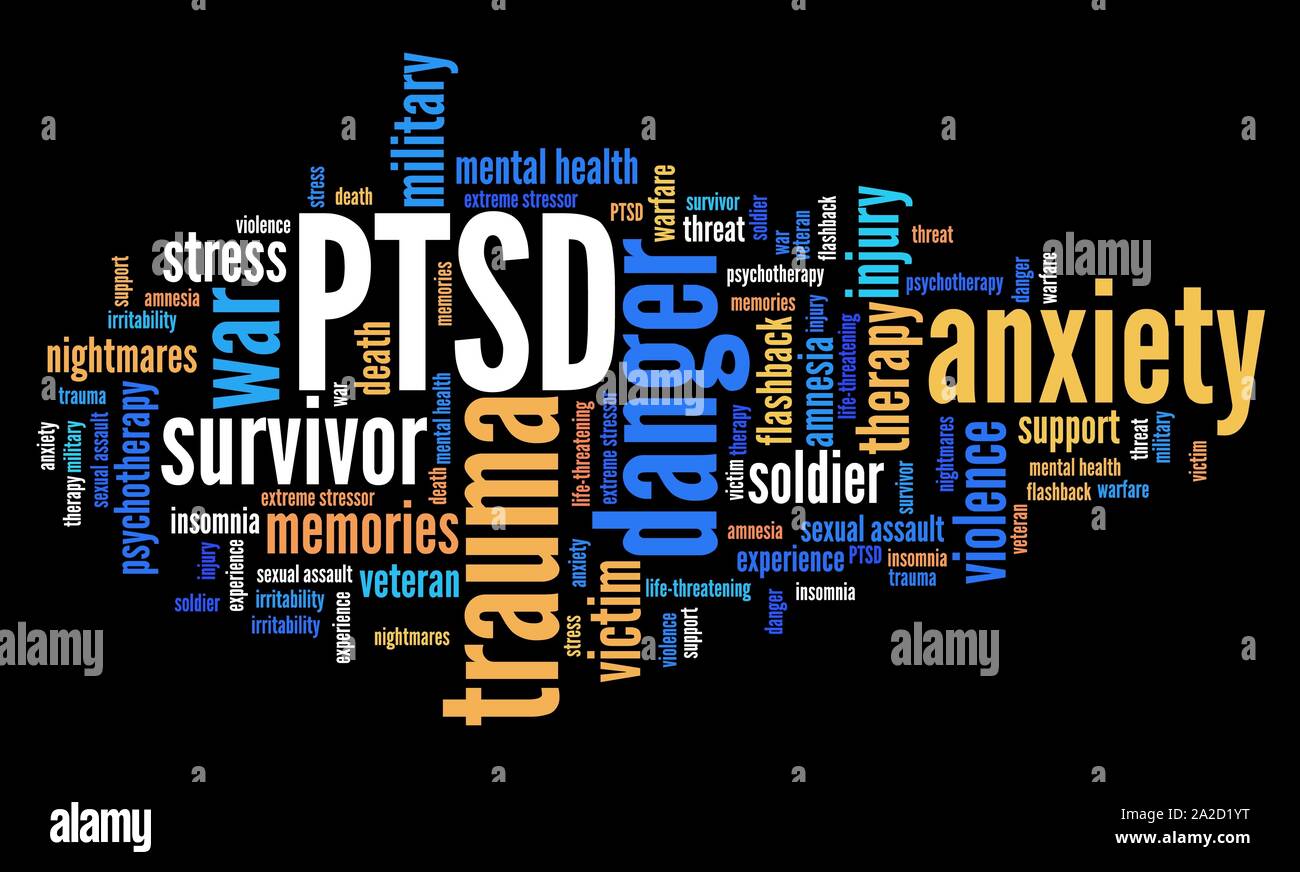 PTSD - post traumatic stress disorder. War veteran mental health issue ...