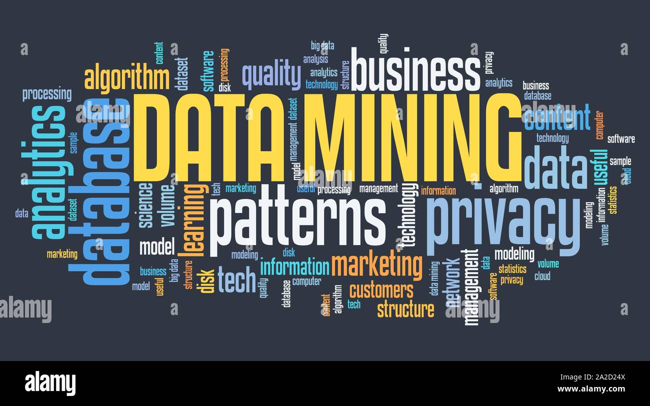 Data mining - online info harvesting and storage technology concept ...