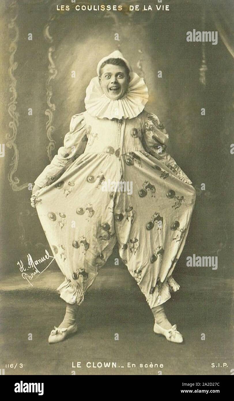 Edwardian Clown Burlesque Stock Photo - Alamy