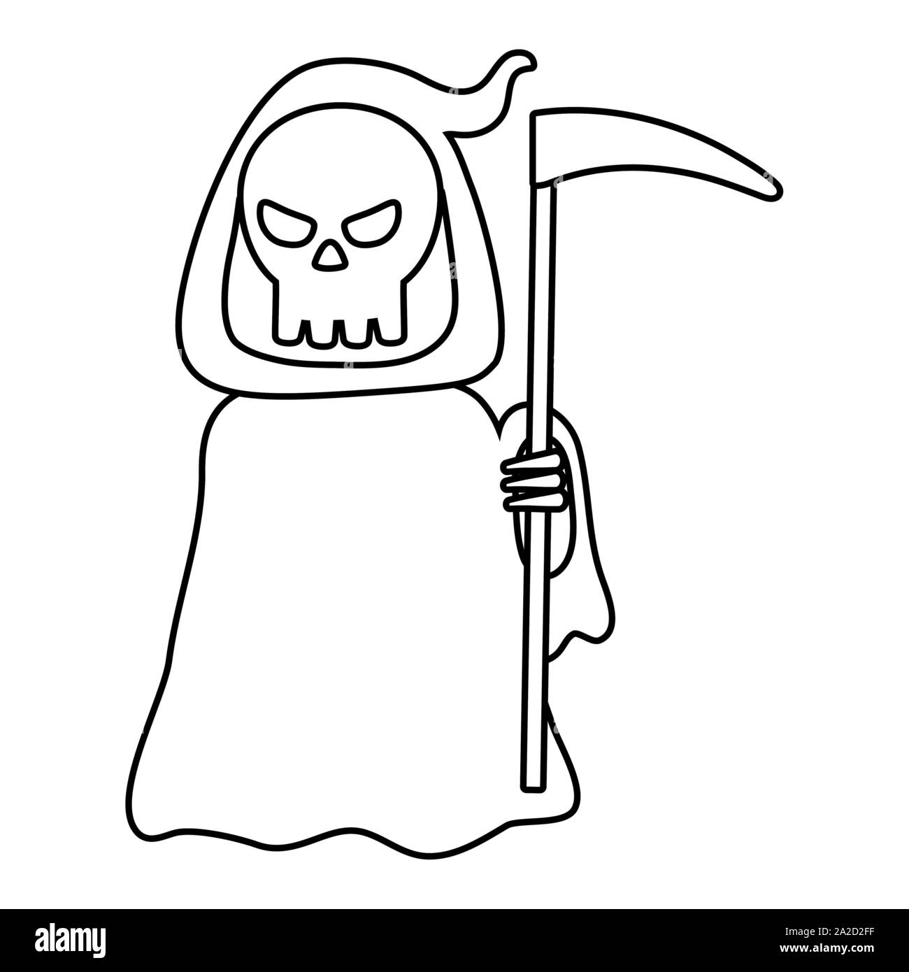 the death character trick or treat happy halloween vector illustration ...
