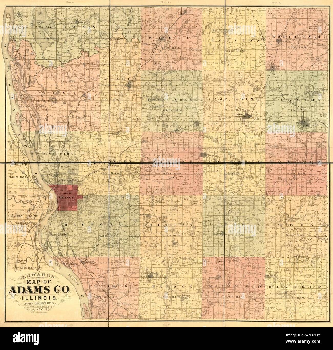 Map of adams hi-res stock photography and images - Alamy