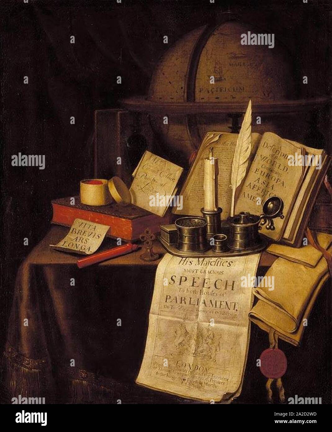 Edwart Collier - Vanitas Still-Life Stock Photo - Alamy