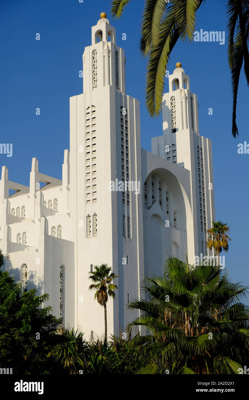 Morocco Casablanca Cathedral or Church of the Sacred Heart vertical ...
