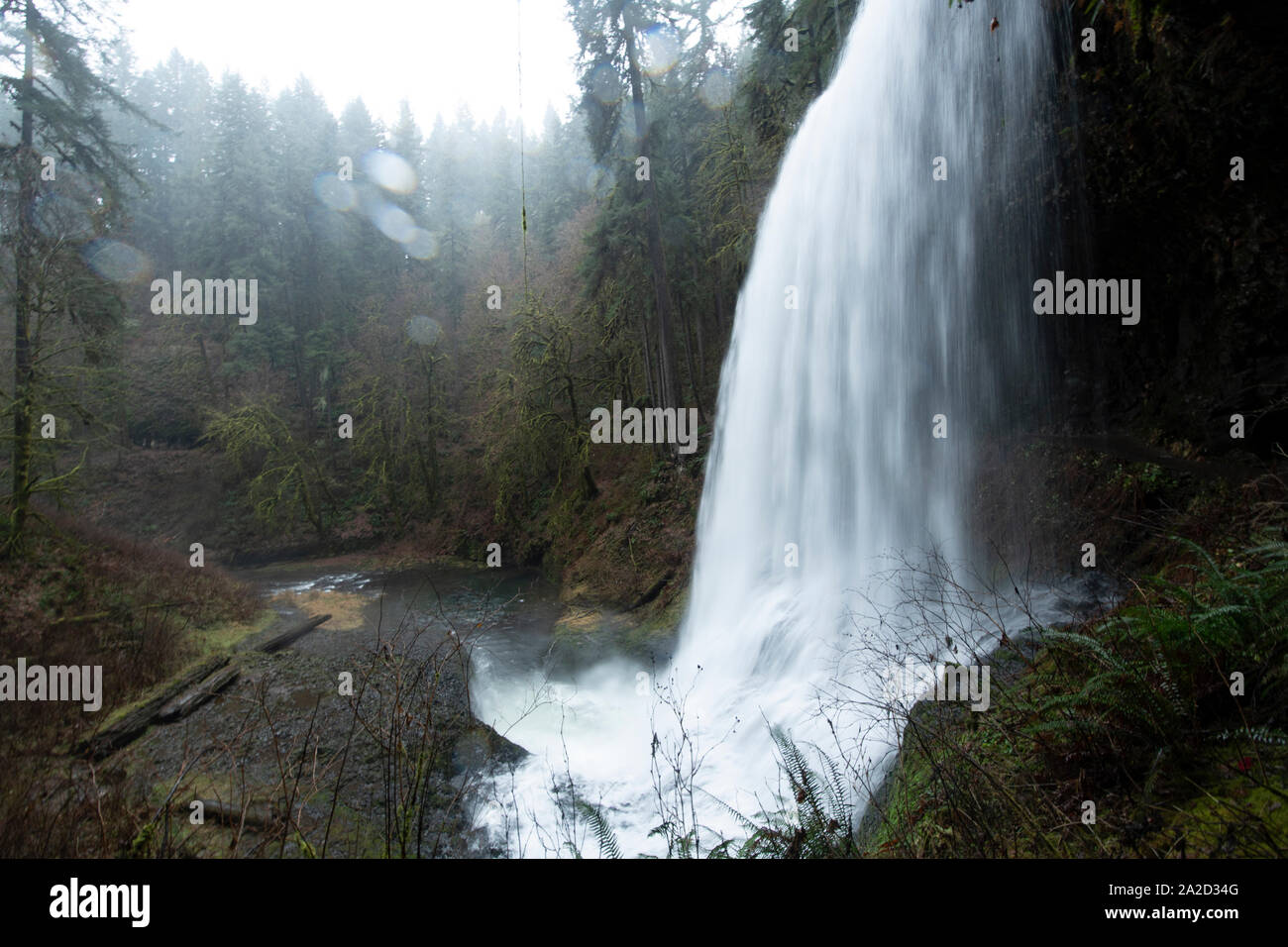View of waterfall, Oregon, USA Stock Photo - Alamy