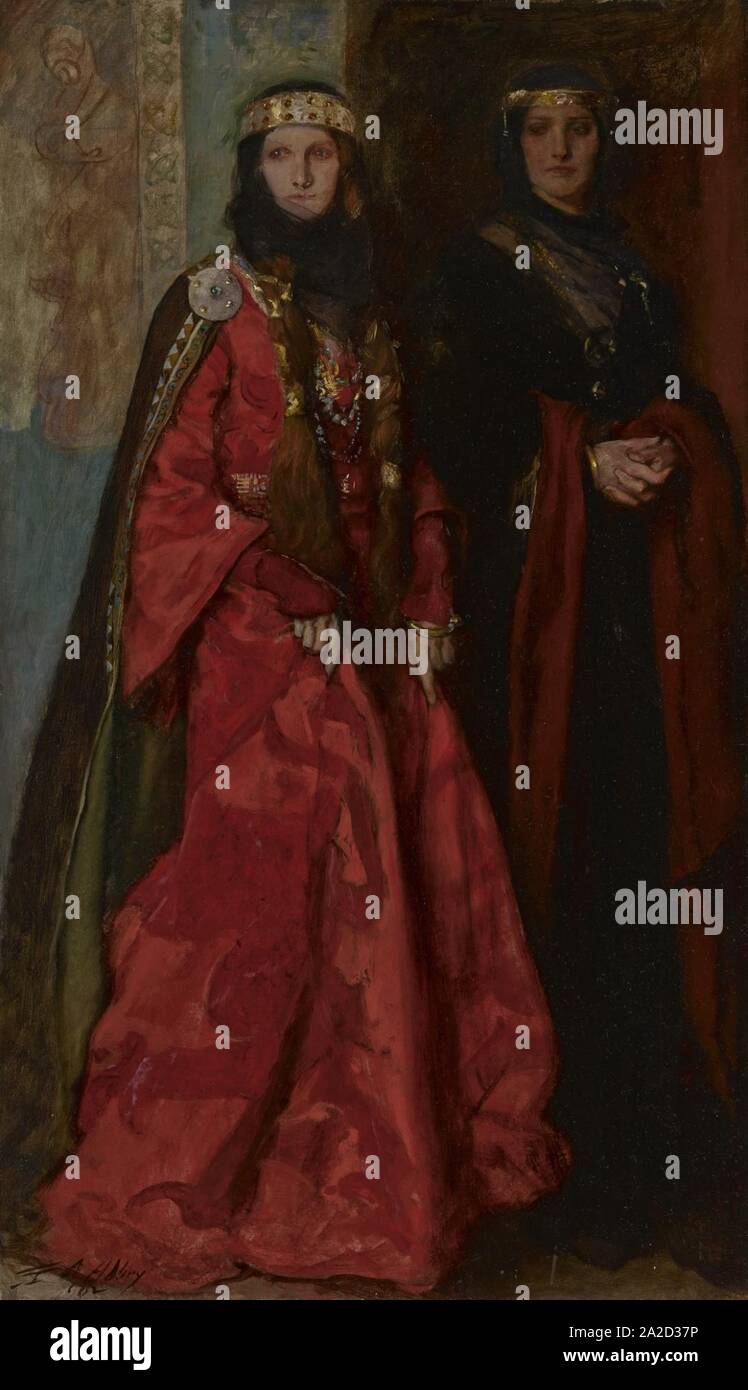 Edwin Austin Abbey - King Lear, Goneril and Regan (Act I, Scene i Stock Photo - Alamy