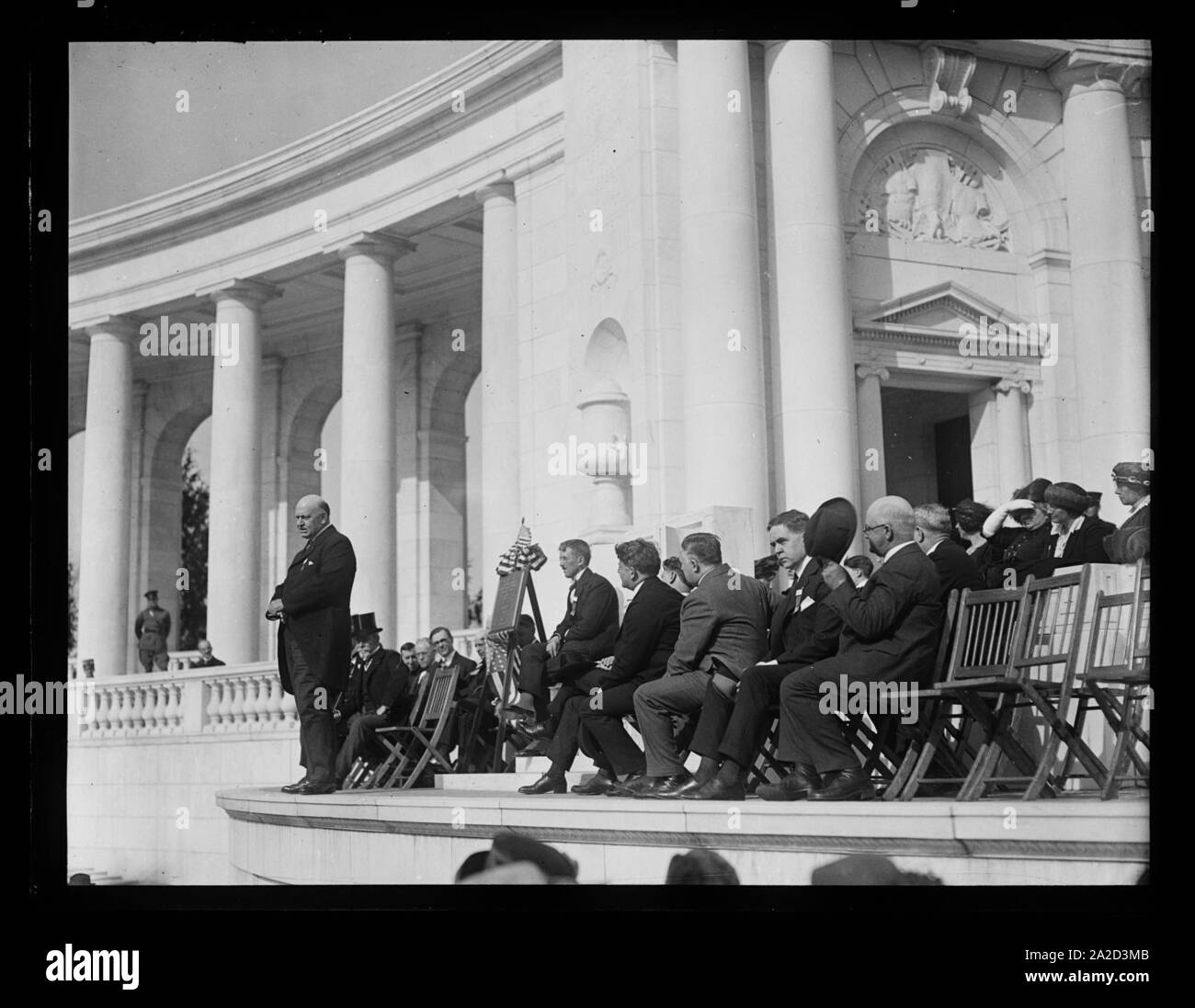 Edwin Denby speaking at ceremony, Arlington National Ceremony ...