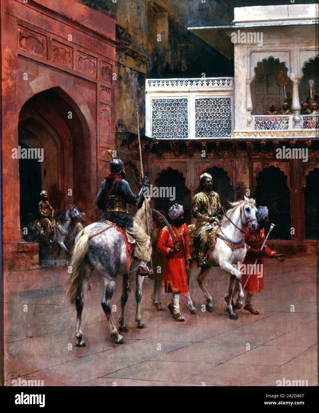 Edwin Lord Weeks - Indian Prince, Palace of Agra Stock Photo - Alamy