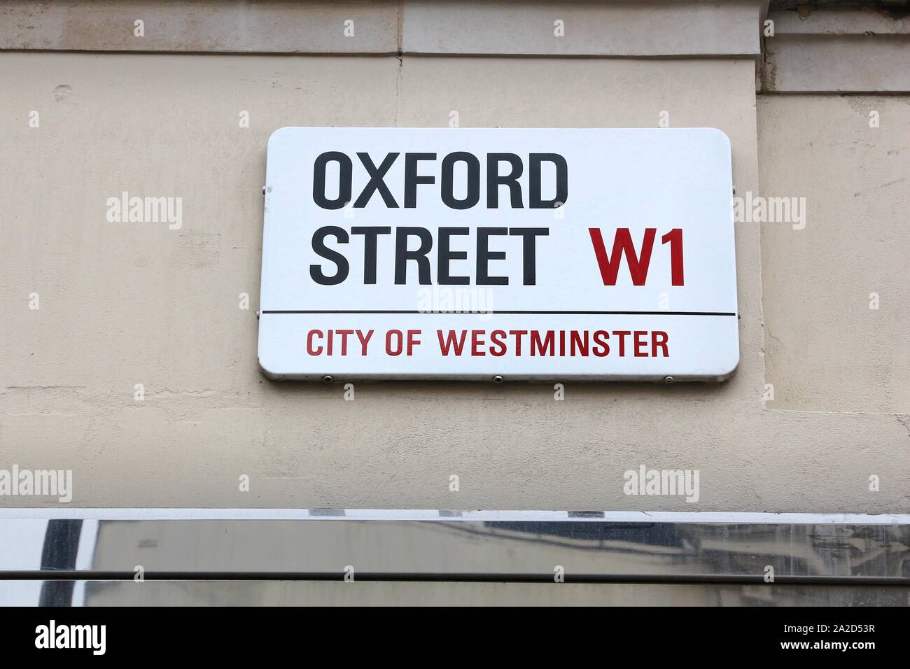 LONDON, UK - JULY 9, 2016: Oxford Street sign in London, UK. London is ...
