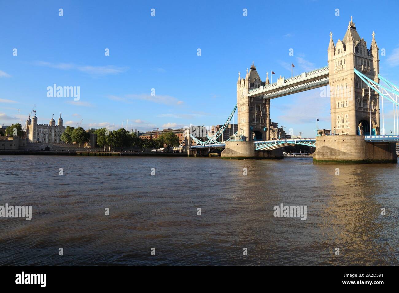 Tower of London and Tower Bridge - landmarks in London, UK Stock Photo ...
