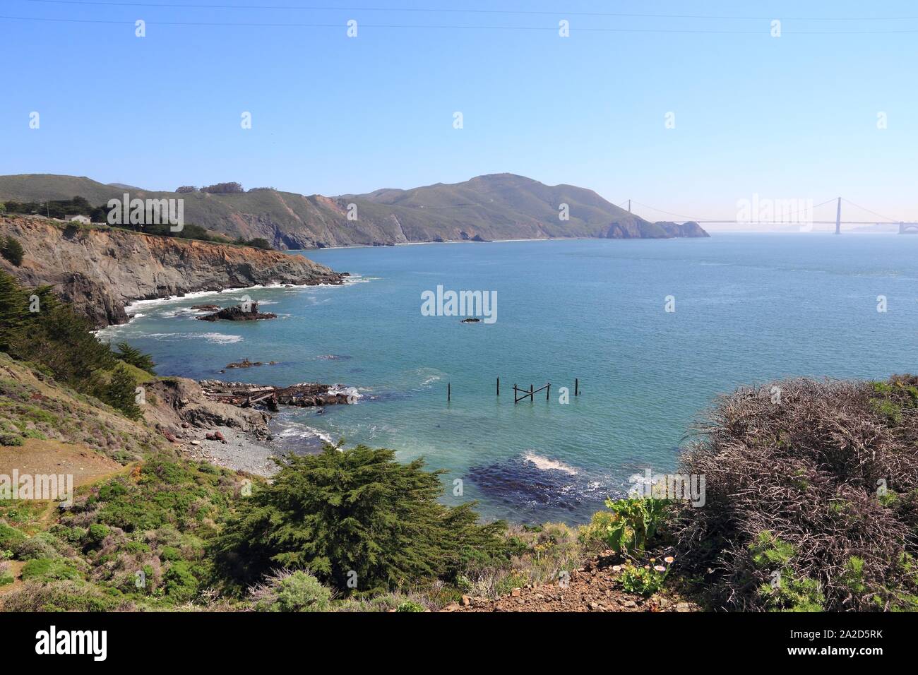 California coast - Golden Gate National Recreation Area in Marin County ...