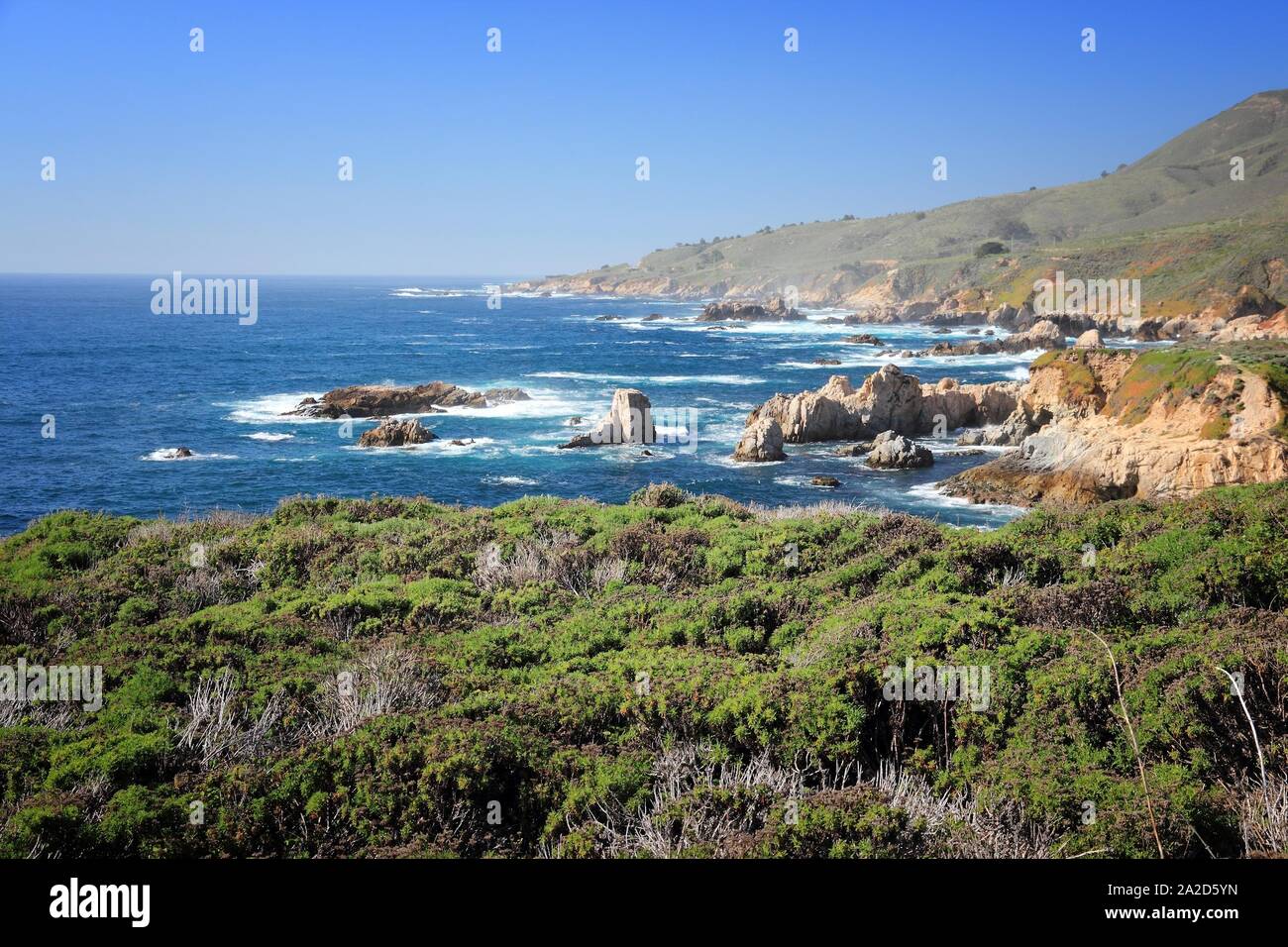Monterey county, California - coast landscape in Garrapata State Park ...