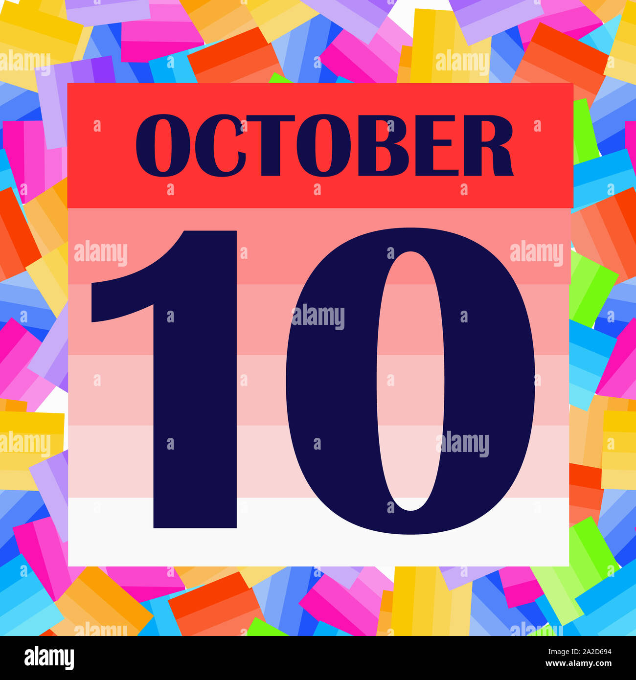 October 10 icon. For planning important day. Banner for holidays and ...