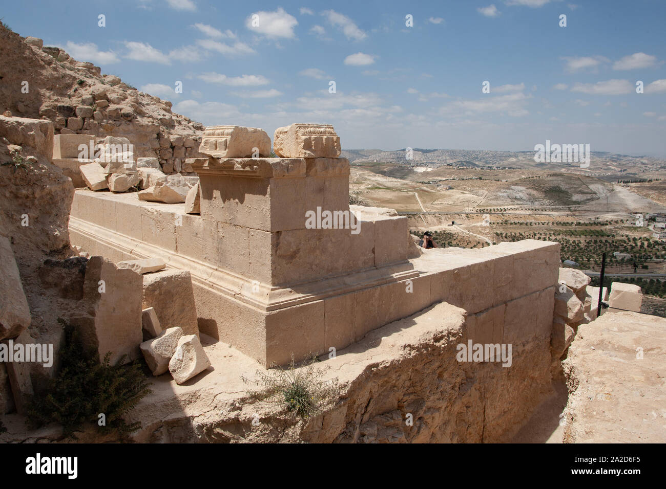 The remains of King Herod's tomb Herodium Israel Stock Photo - Alamy