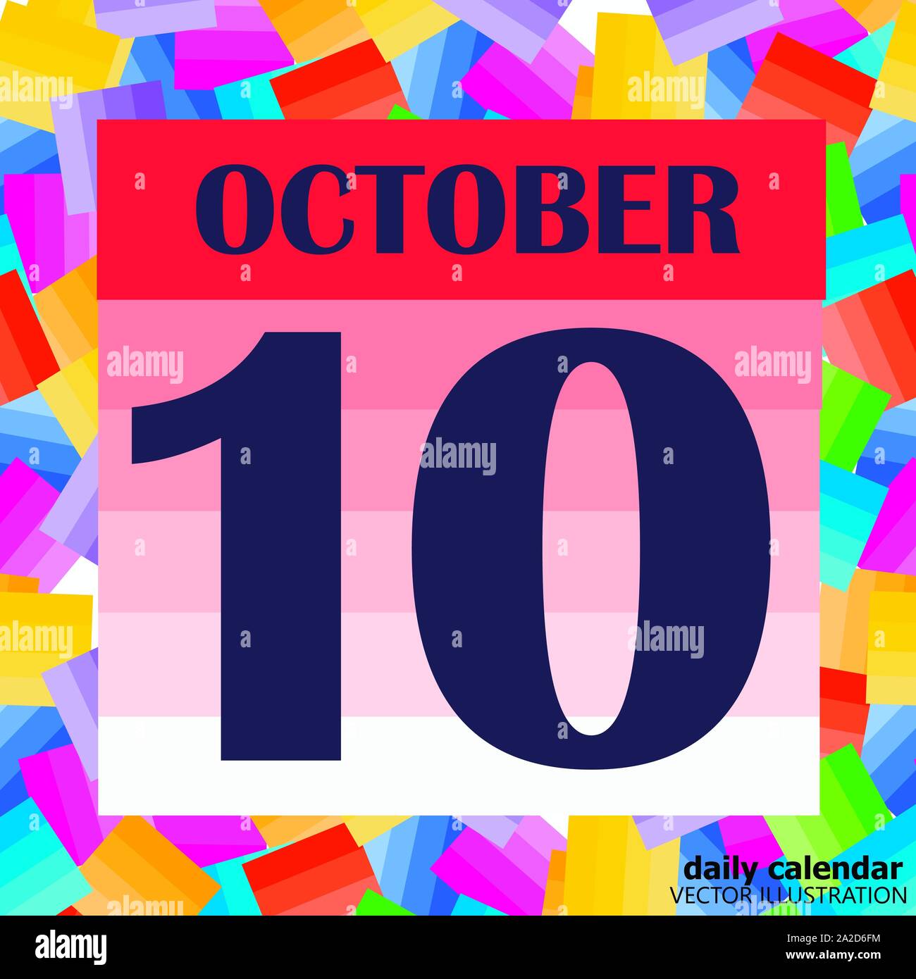 October 10 icon. For planning important day. Banner for holidays and ...
