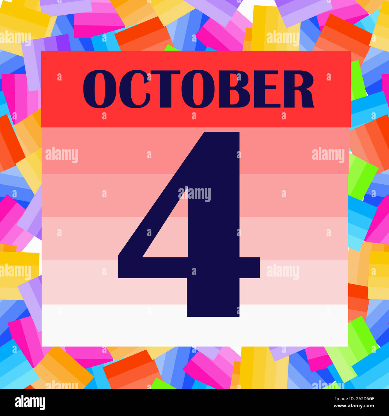 October 4 icon. For planning important day. Banner for holidays and ...