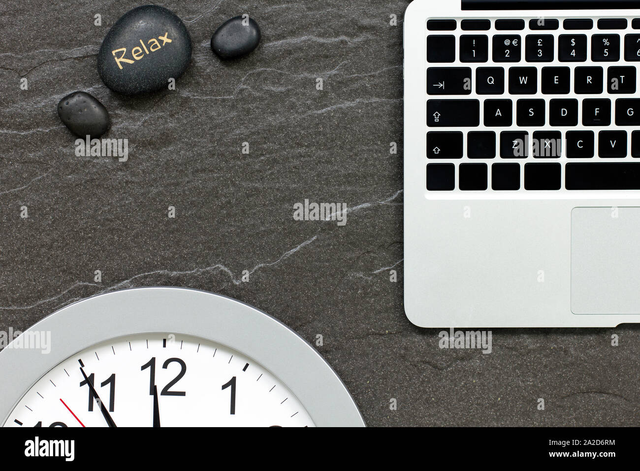 Office desk with laptop computer showing concept of appointment using ...