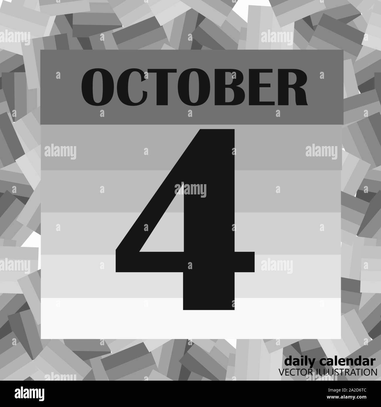 October 4 icon. For planning important day. Banner for holidays and ...