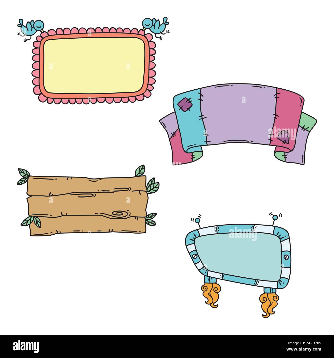 Set of vector banners isolated on white background. Collection of ...