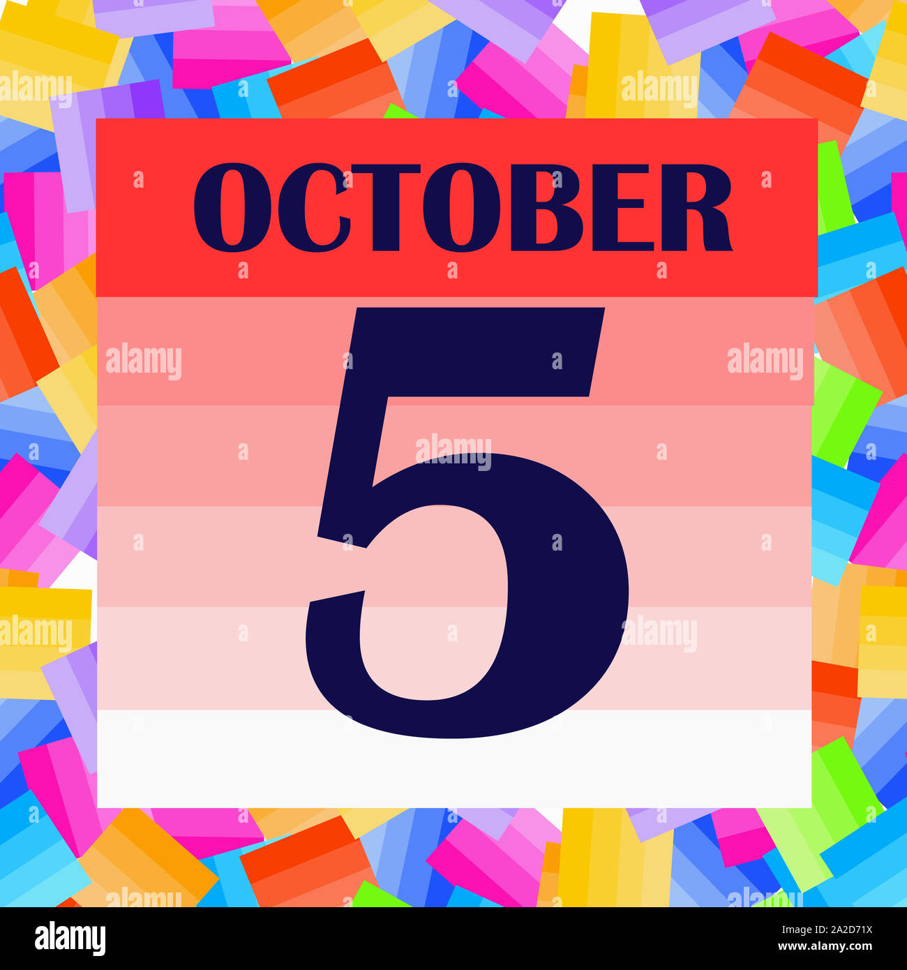 October 5 icon. For planning important day. Banner for holidays and ...