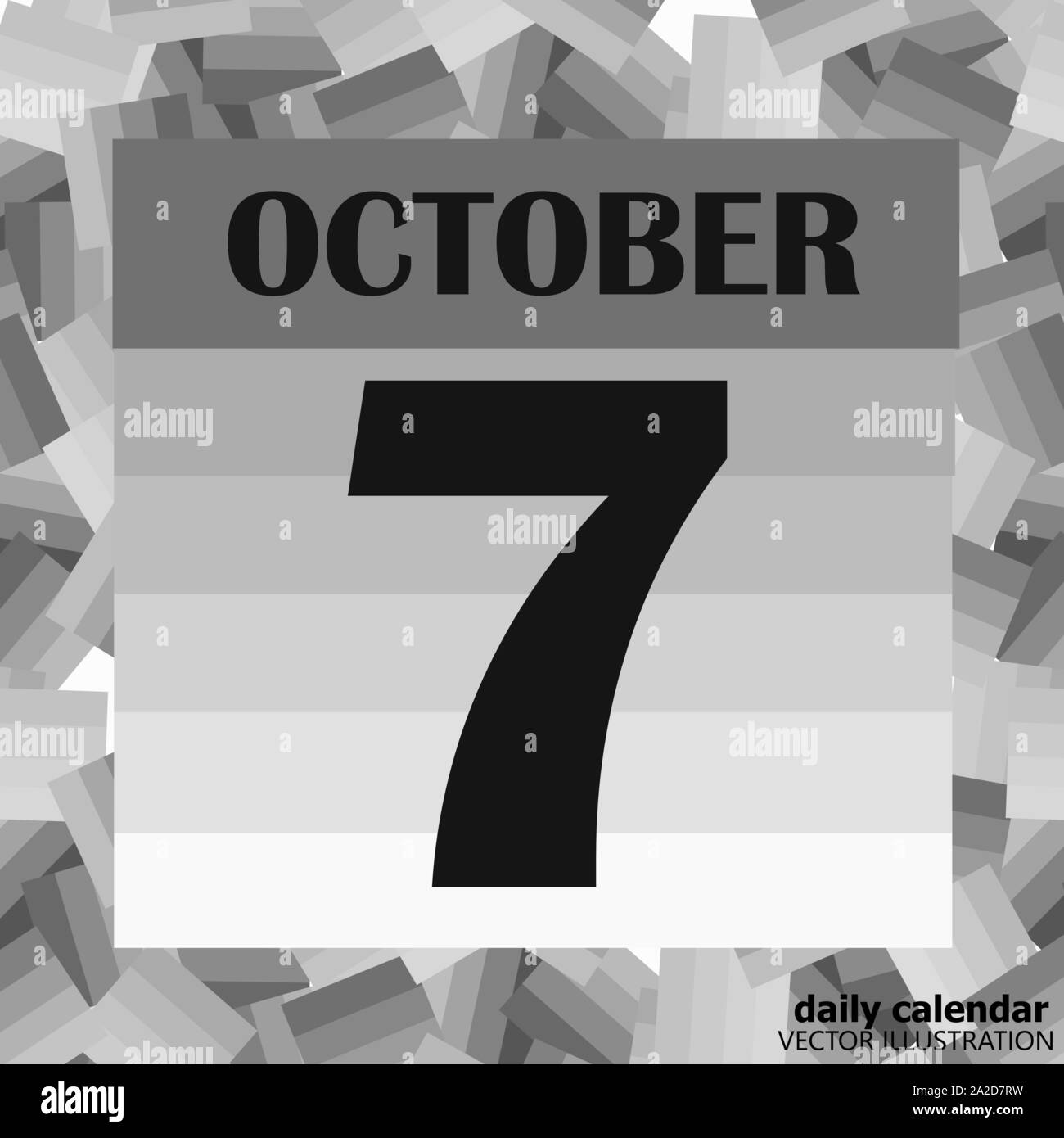 October 7 icon. For planning important day. Banner for holidays and ...