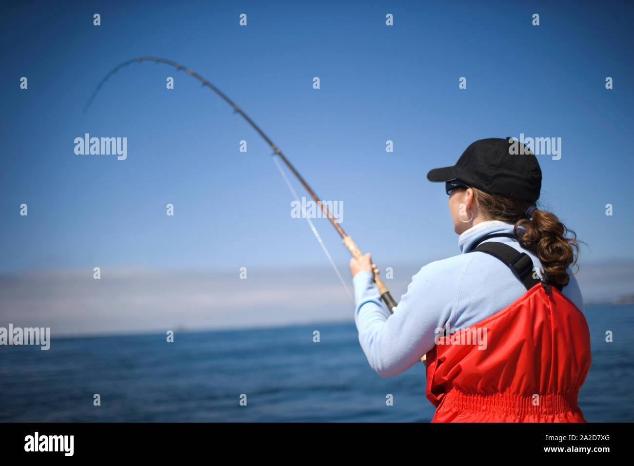 Female ocean fishing hi-res stock photography and images - Alamy