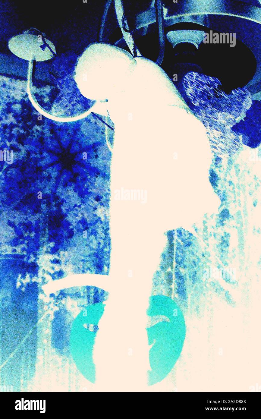 a ghost hanged in the night Stock Photo - Alamy