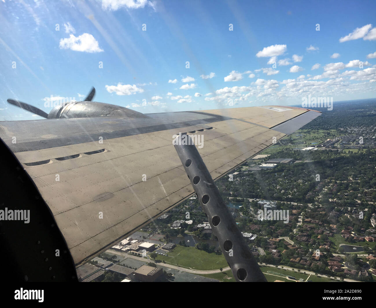 Wheeling, United States. 02nd Oct, 2019. Pilots fly a Boeing B-17G ...
