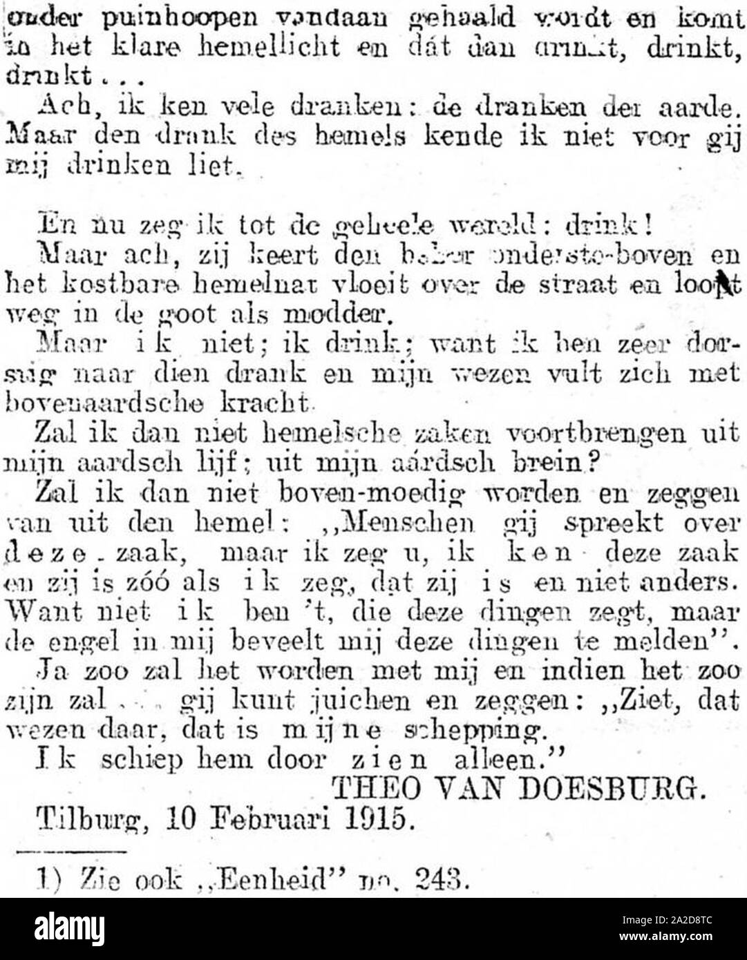 Eenheid no 246 article 01 column 02 Stock Photo - Alamy