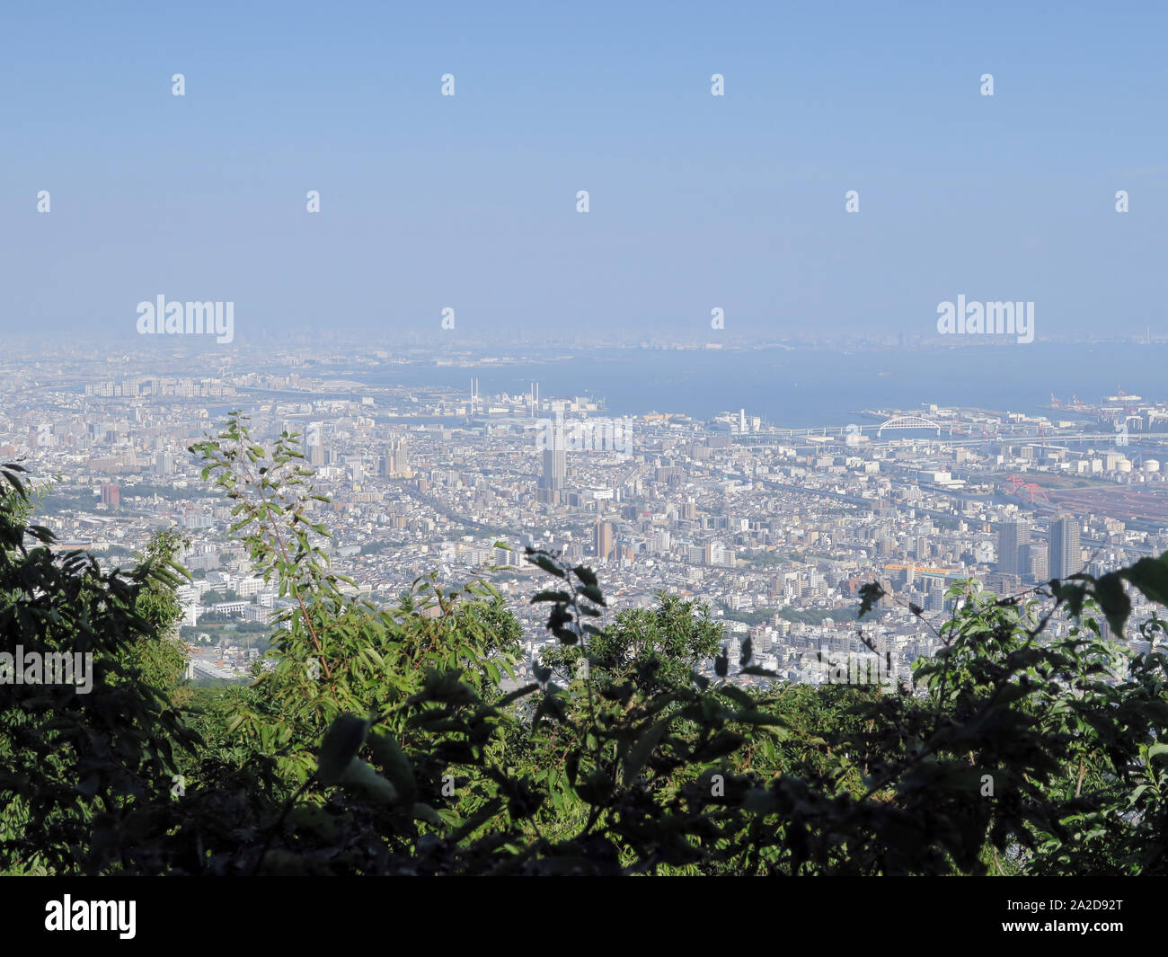 Kobé - Mount Rokko (六甲山, Rokkōsan) Panoramic view for Hanshin region ...