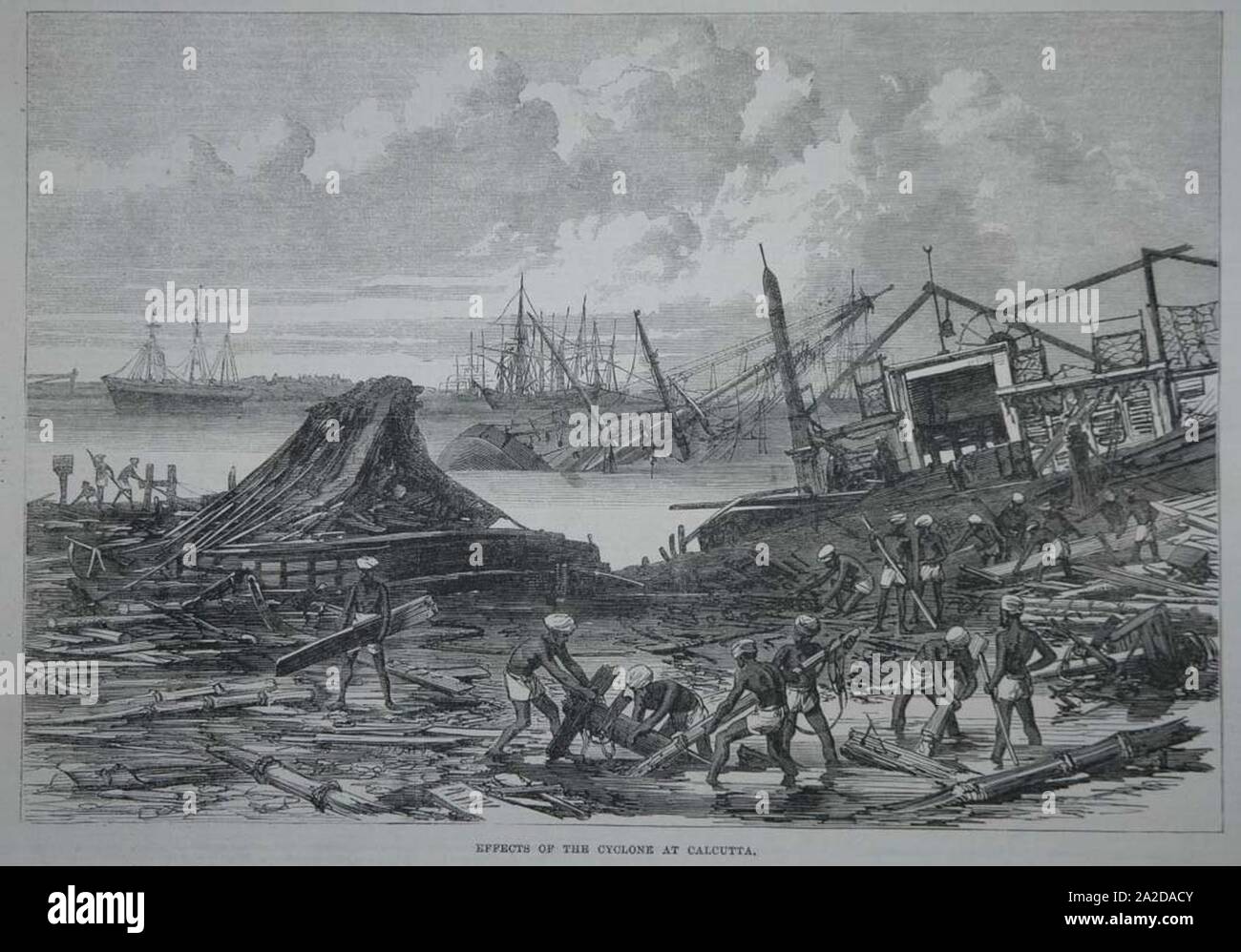 Effects of the cyclone at Calcutta from the Illustrated London News ...