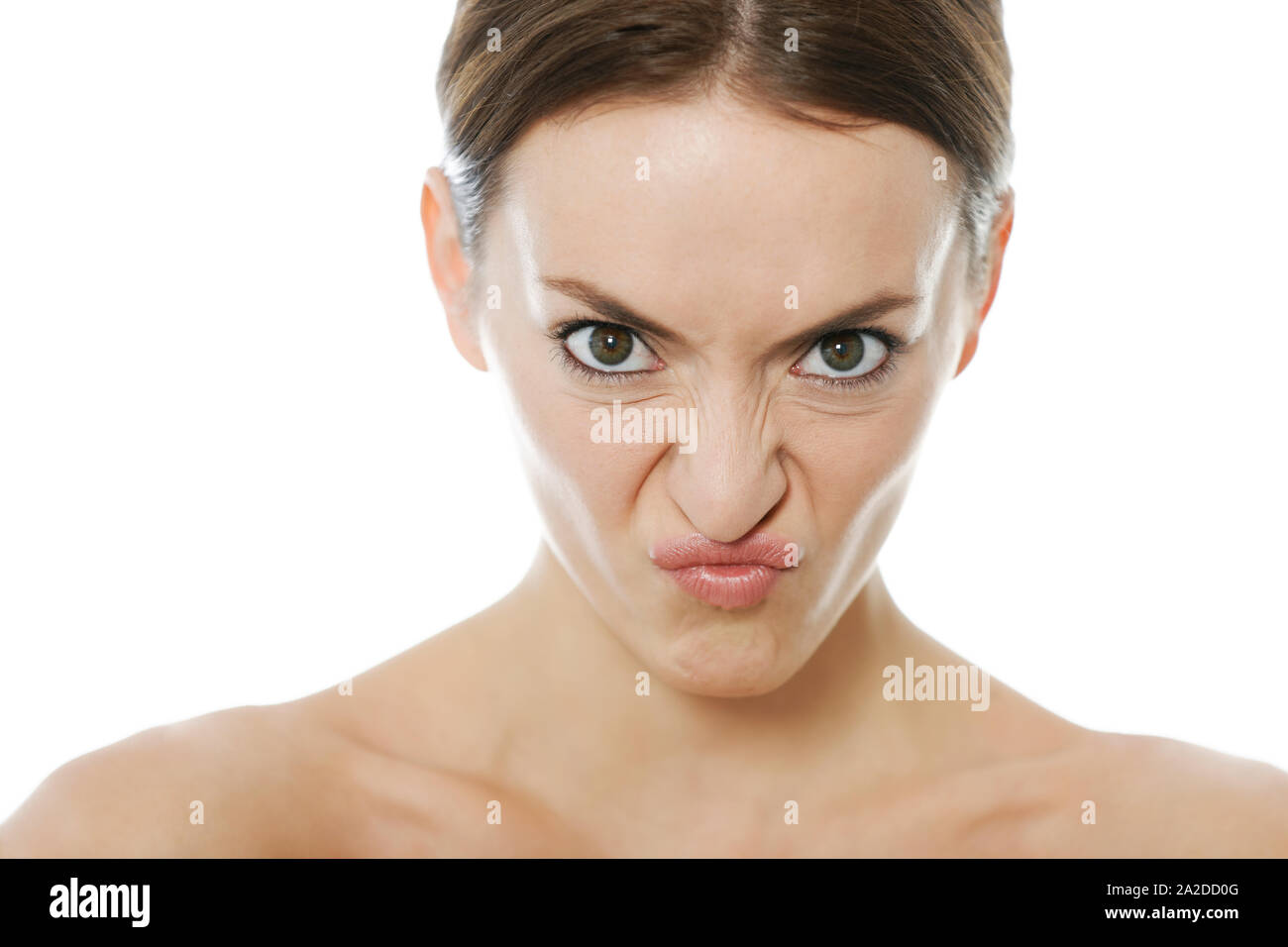 Stern face woman hi-res stock photography and images - Alamy
