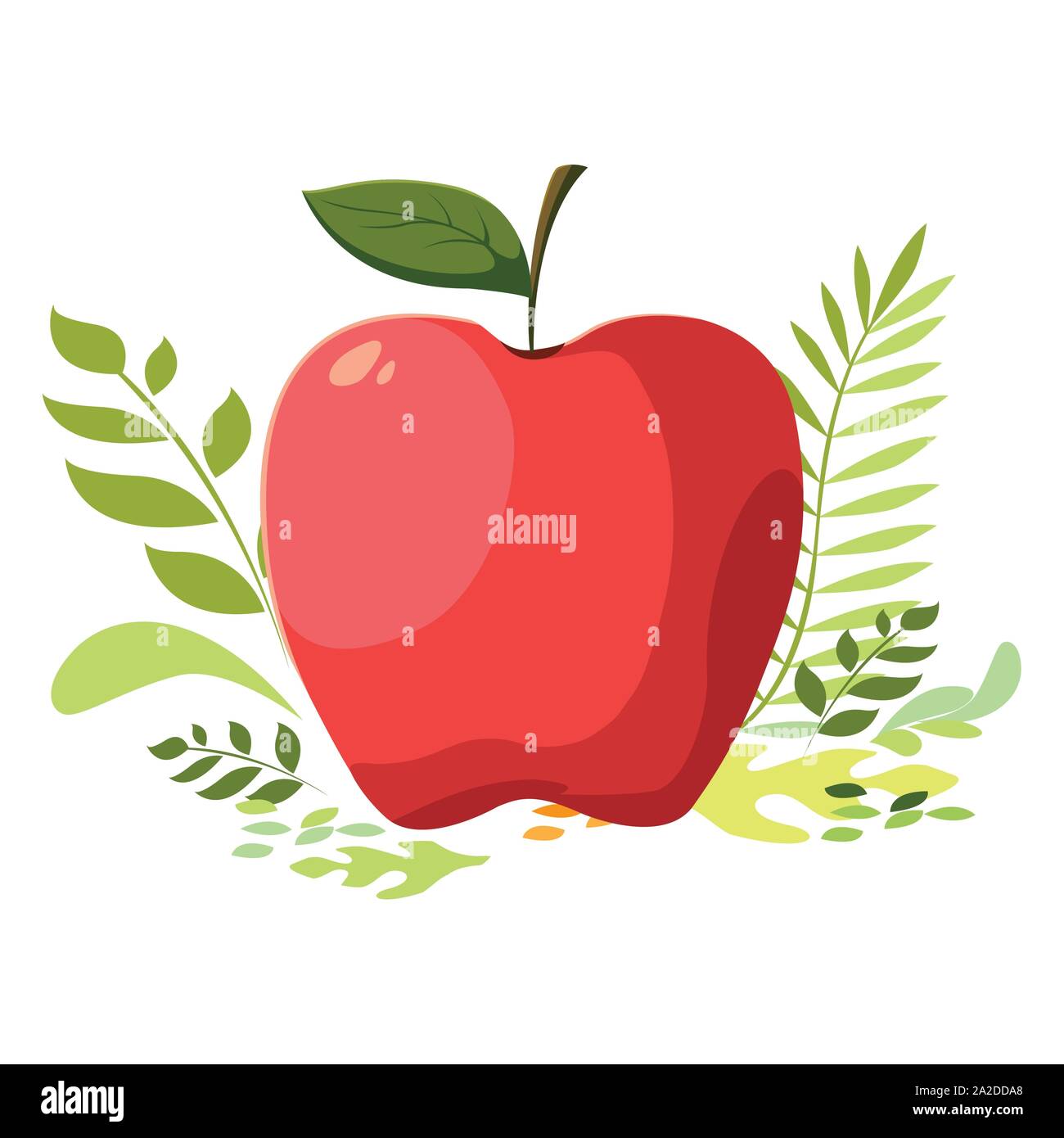 Apple design, Fruit healthy organic food sweet and nature theme Vector ...