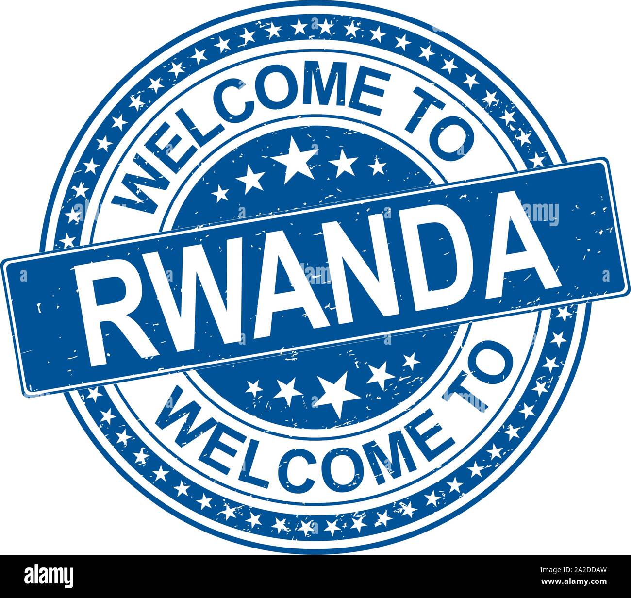 Welcome to Rwanda grungy rubber stamp on a white background Stock ...